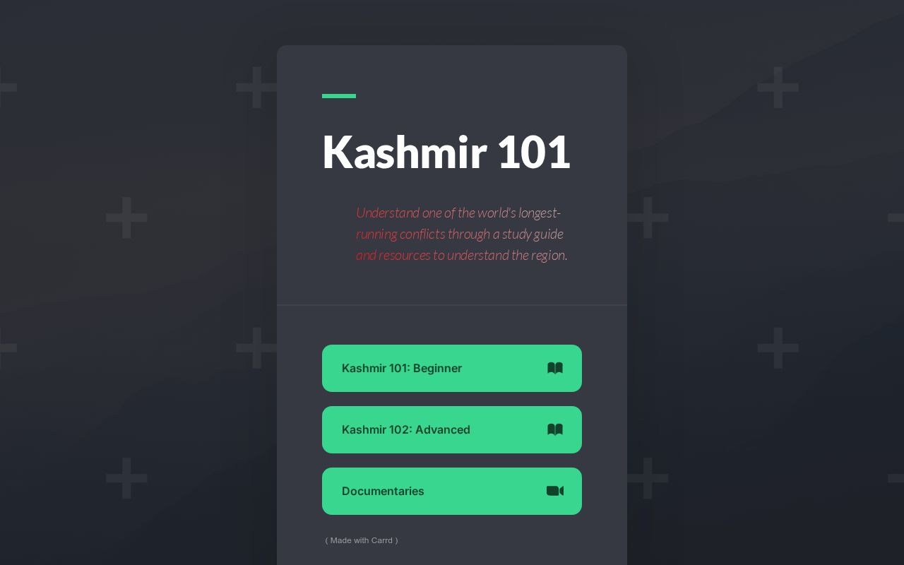 Kashmir Reading Guide